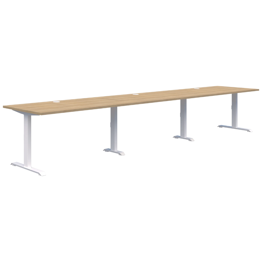 Summit II Fixed Height Inline 3 Pod Desk – Workspace Direct