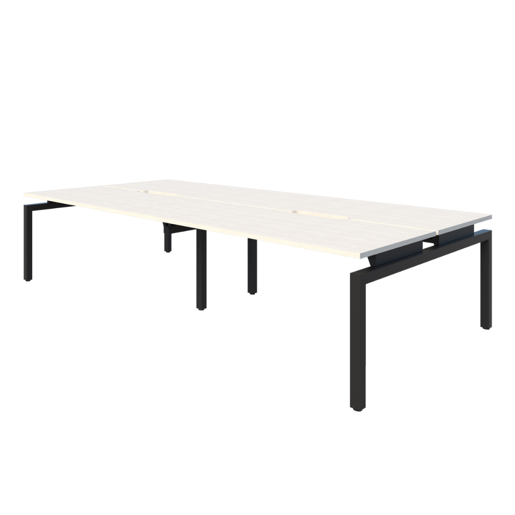 Office Straight Desk Back To Back 2 Person Pod NZ – Workspace Direct