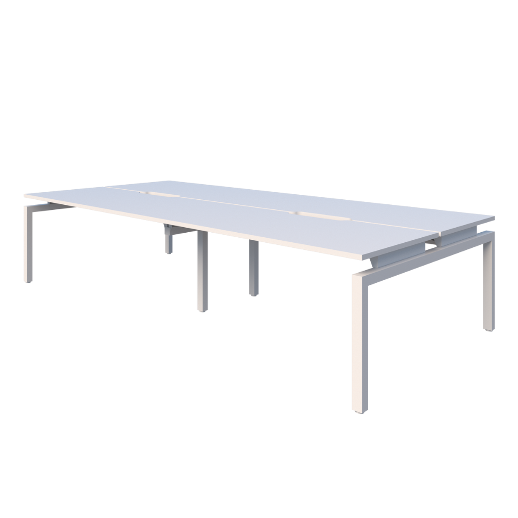 Office Straight Desk Back To Back 2 Person Pod NZ – Workspace Direct